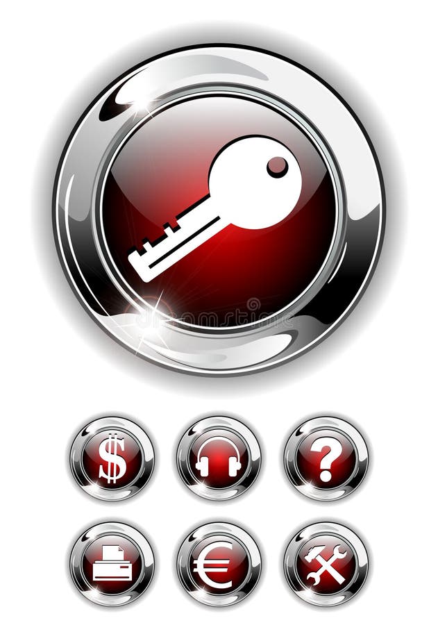 Icona Di Web, Insieme Del Tasto. Illustrazione Vettoriale ...