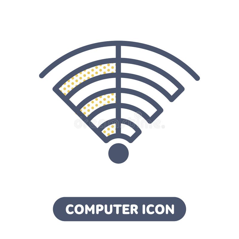 Icona Di Wi-Fi Nel Linestyle Illustrazione di Stock - Illustrazione di ...
