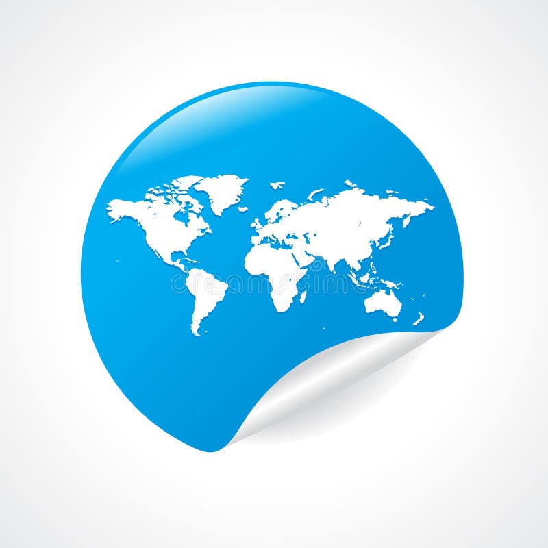 Icona Della Mappa Del Mondo Illustrazione Vettoriale - Illustrazione di ...