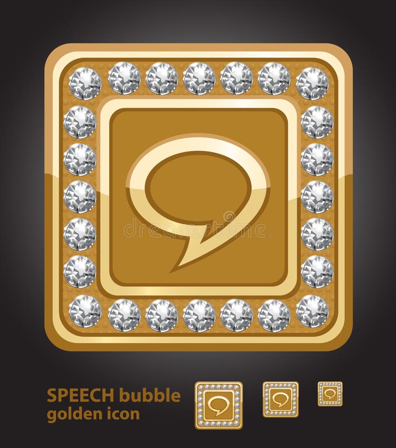 Icona dorata del fumetto illustrazione vettoriale. Illustrazione di ...