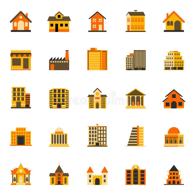 Icona Edificio Flat - Iconic Vector Illustrazione Illustrazione ...