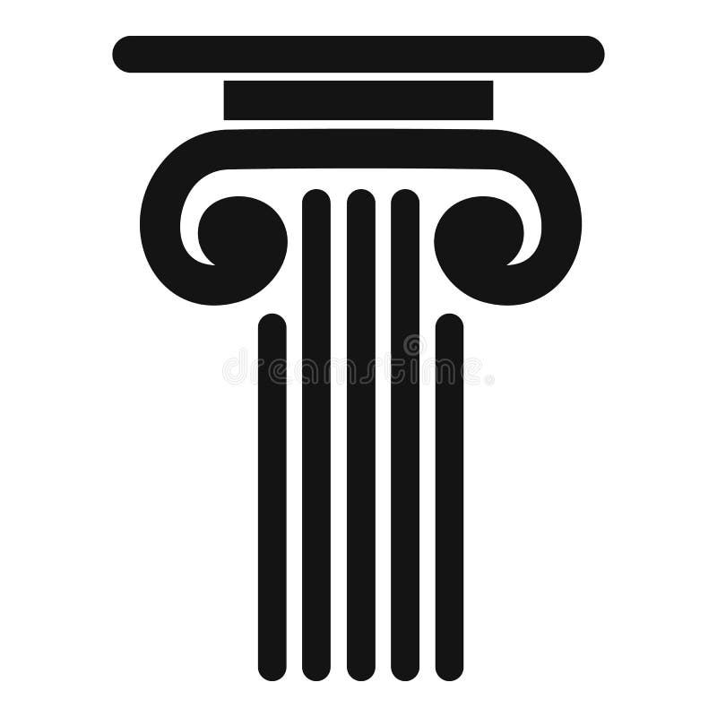 Icona Esterna Della Colonna, Stile Semplice Illustrazione Vettoriale ...