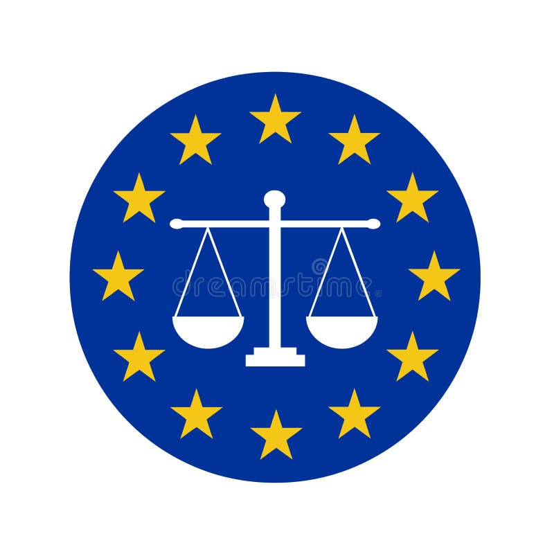 Etichetta Della Statua Della Giustizia Illustrazione Vettoriale ...