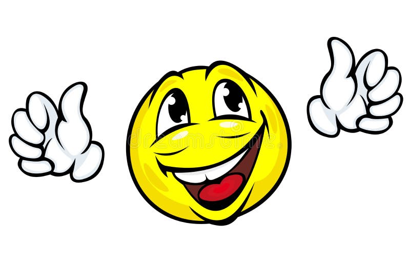 Fumetto Smiley Emoticon Face Felice Illustrazione Vettoriale ...