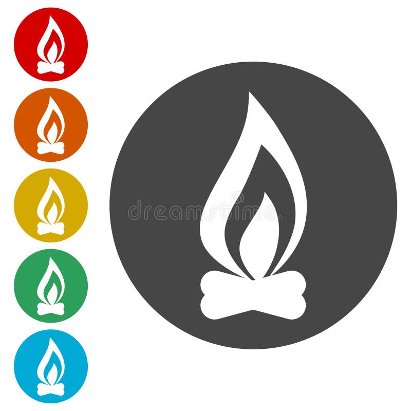 Icona Fuoco Semplice, Simbolo Di Fiamma, Logo Di Fuoco, Silhouette Di ...