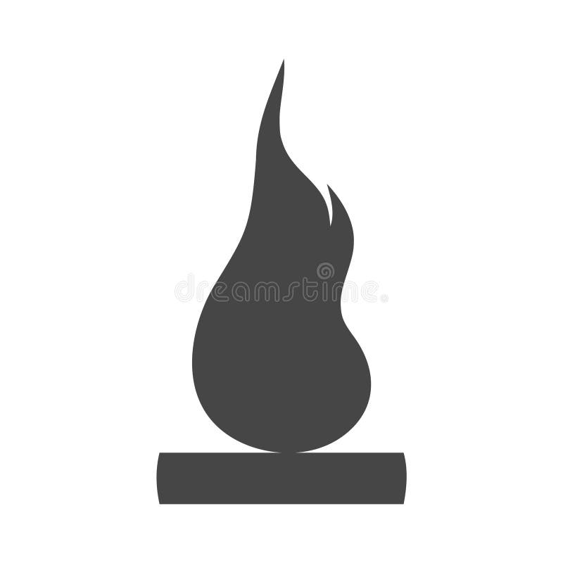 Icona Fuoco Semplice, Simbolo Di Fiamma, Logo Di Fuoco, Silhouette Di ...