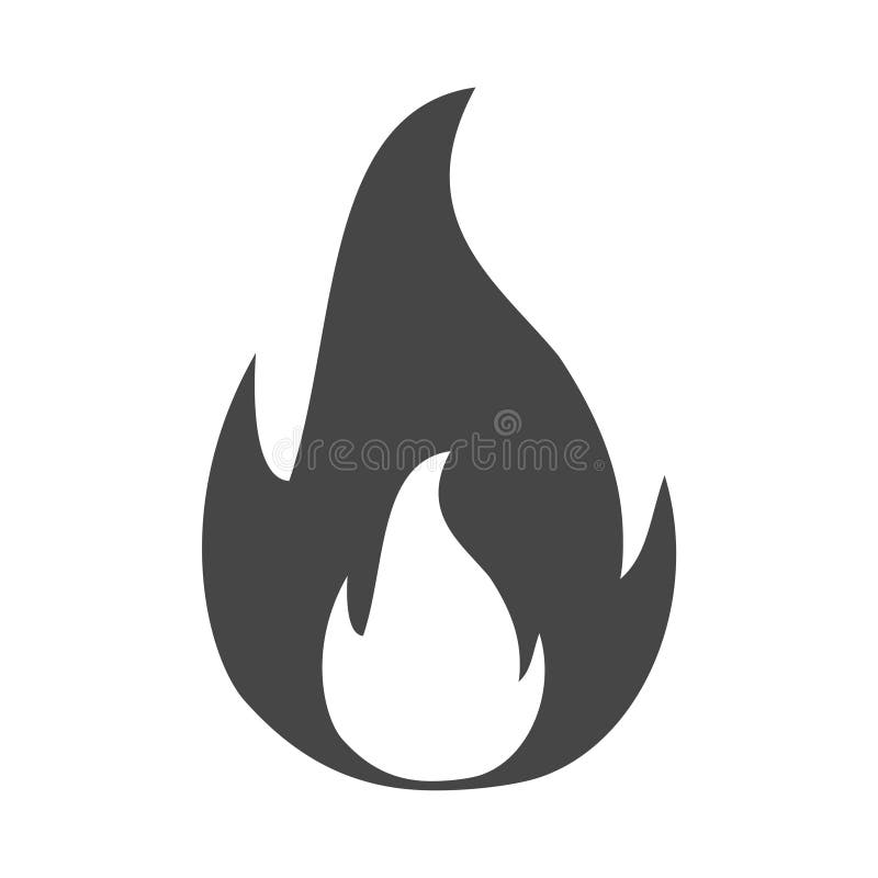 Icona Fuoco Semplice, Simbolo Di Fiamma, Logo Di Fuoco, Silhouette Di ...