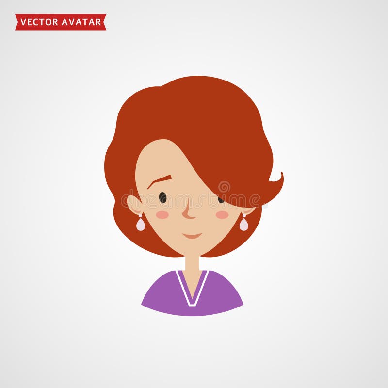 Icona Della Ragazza Avatar Di Vettore Illustrazione Vettoriale ...