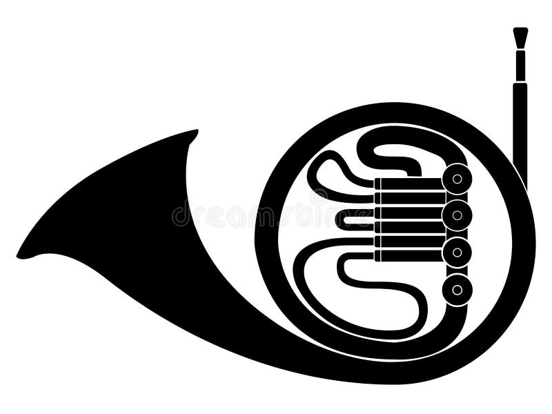 Strumento Isolato Del Corno Illustrazione Vettoriale - Illustrazione di ...