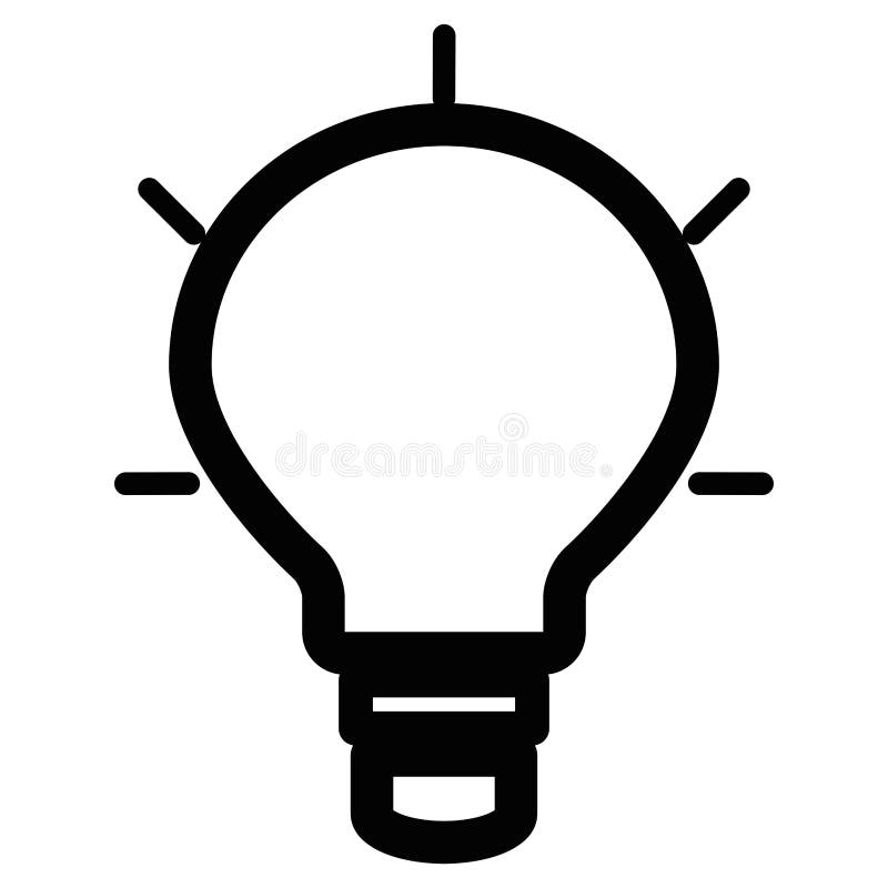 Icona Isolata Della Lampadina Illustrazione di Stock - Illustrazione di ...