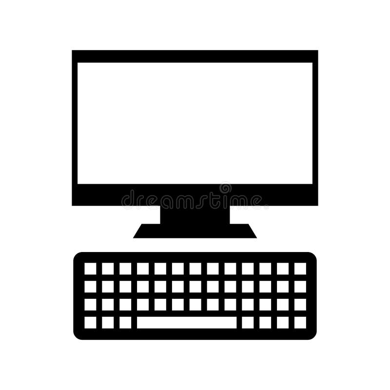 Icona Isolata Desktop Del Computer Illustrazione Vettoriale ...