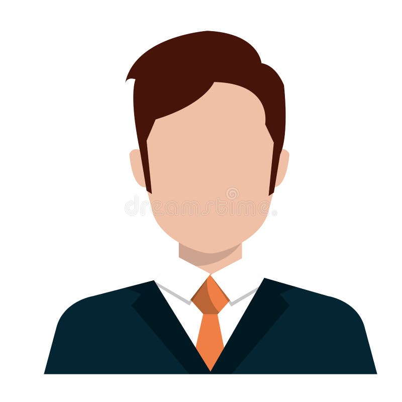 Icona Isolata Profilo Esecutivo Dell'uomo D'affari Illustrazione ...