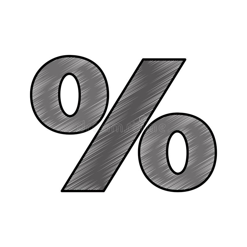 Icona Isolata Simbolo Delle Percentuali Illustrazione Vettoriale ...