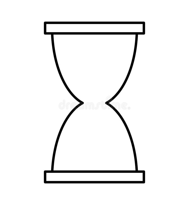 Icona Isolata Tempo Della Clessidra Illustrazione di Stock ...