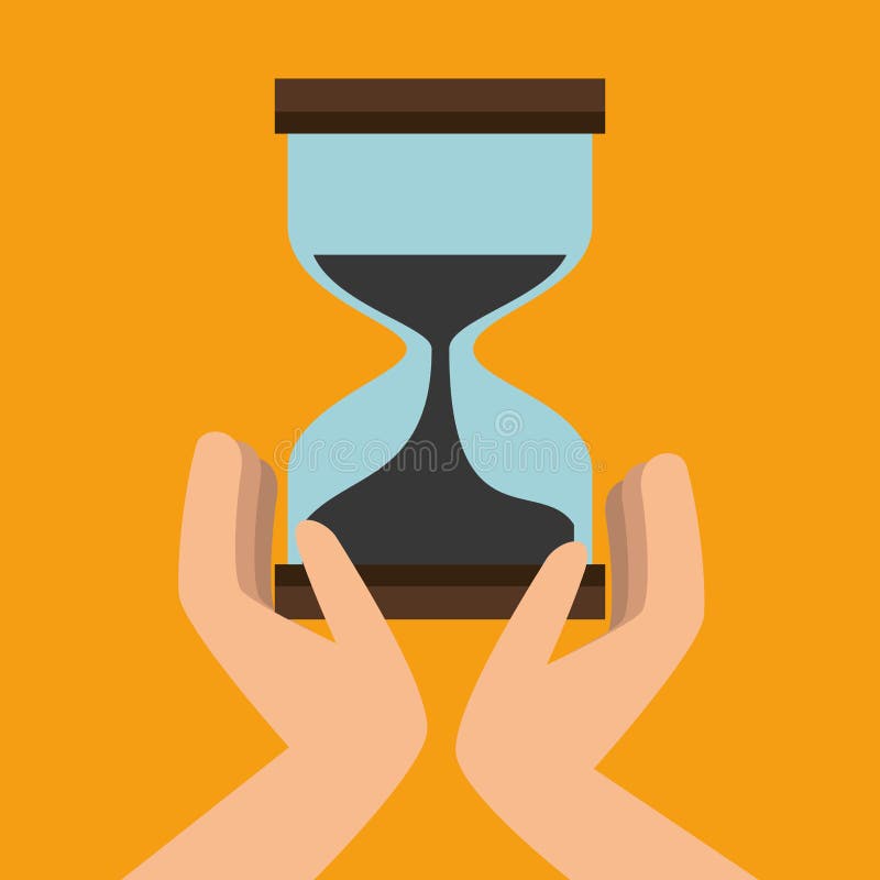 Icona Isolata Tempo Della Clessidra Illustrazione Vettoriale ...