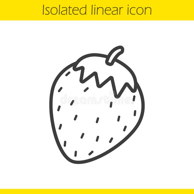 Icona Lineare Della Fragola Illustrazione Vettoriale - Illustrazione di ...