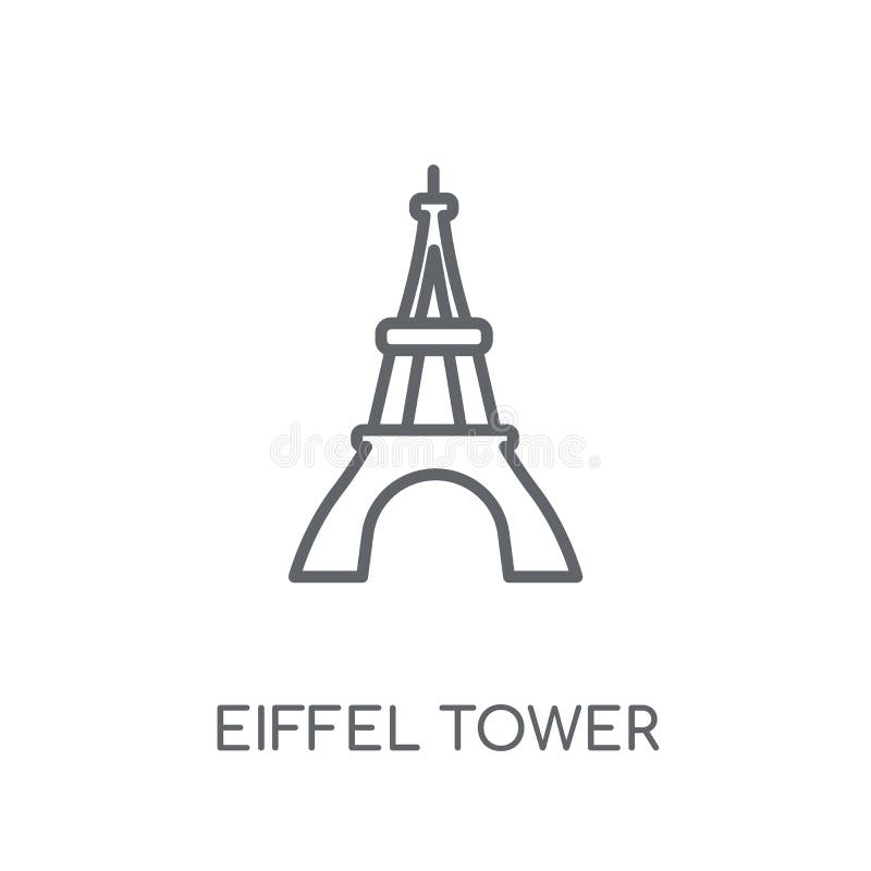 Icona Lineare Della Torre Eiffel Conce Moderno Di Logo Della Torre ...