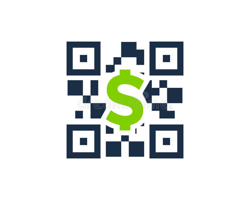 Icona Logo Design Element Del Codice a Barre Dei Soldi Illustrazione ...