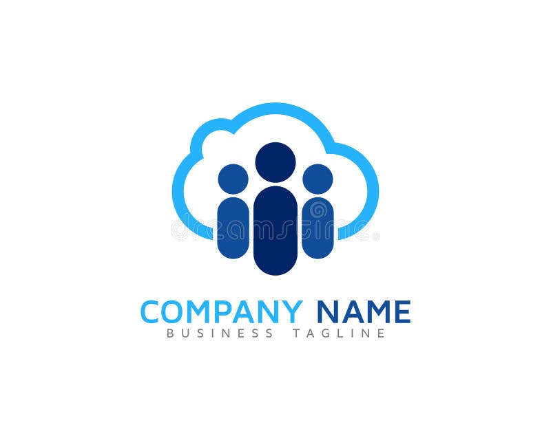 Icona Logo Design Element Della Nuvola Della Gente Illustrazione ...