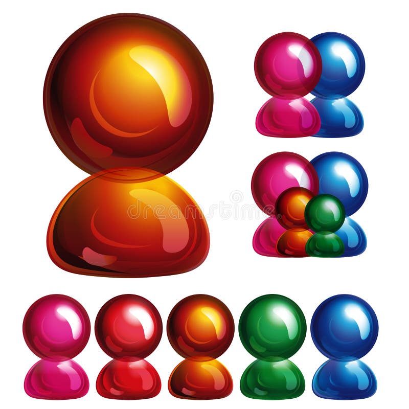 Icona utente lucida illustrazione vettoriale. Illustrazione di uomini ...