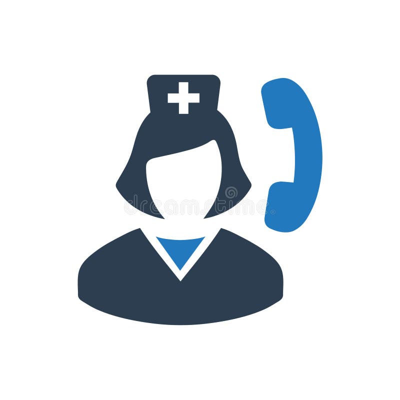 Sull'icona Di Medico Di Chiamata Illustrazione Vettoriale ...