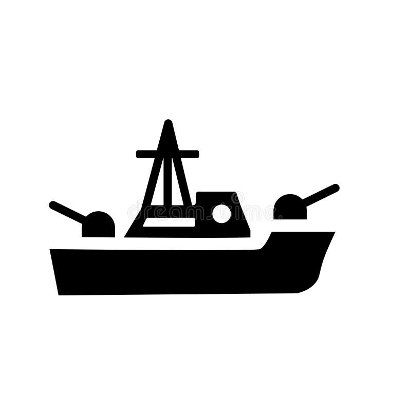 Icona Lineare Della Nave Militar Conce Militar Di Logo Della Nave Del ...