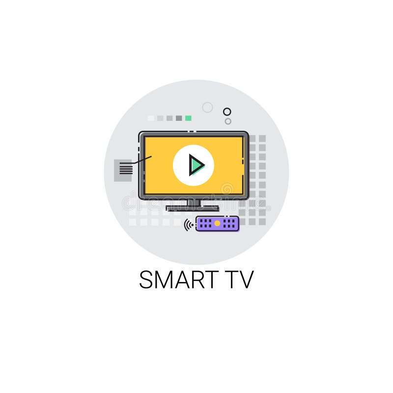 Icona Moderna Del Televisore Di Smart TV Illustrazione Vettoriale ...