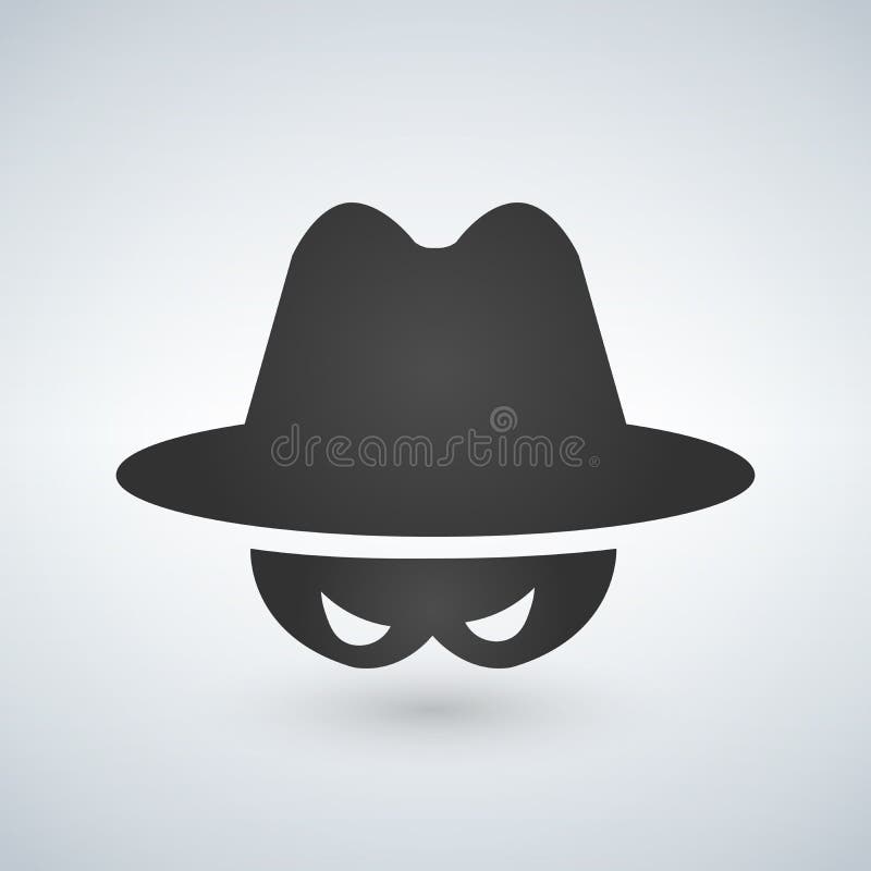 Icona Vettore Agente Spia Anonimo. Simbolo Di Spia O Di Hacker Isolati ...