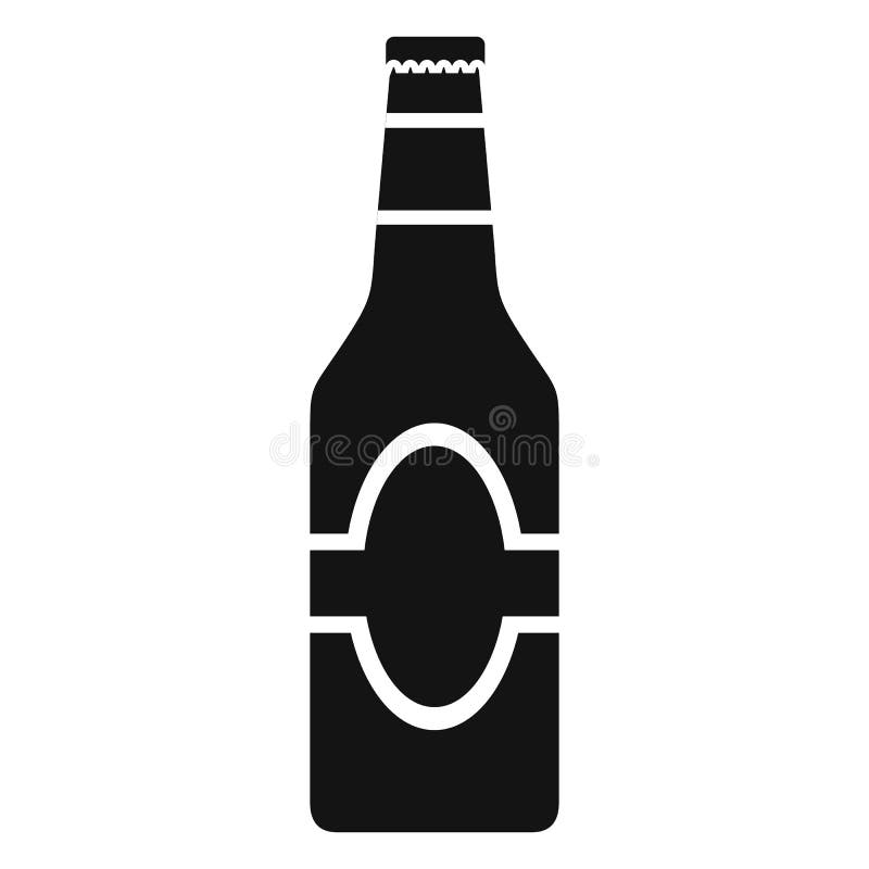 Icona Della Bottiglia Di Birra Nello Stile D'avanguardia Di ...