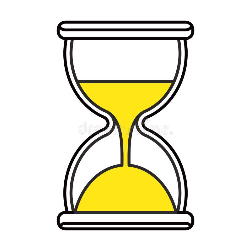 Icona Della Clessidra Della Sabbia Isolata Su Fondo Bianco ...