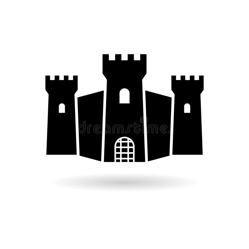 Icona Nera Della Siluetta Del Castello, Icona Del Castello ...