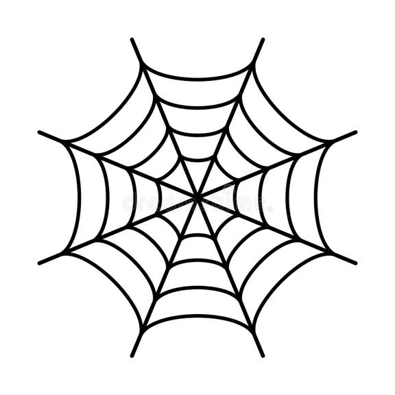 Icona Nera Della Siluetta Della Ragnatela Illustrazione Vettoriale ...