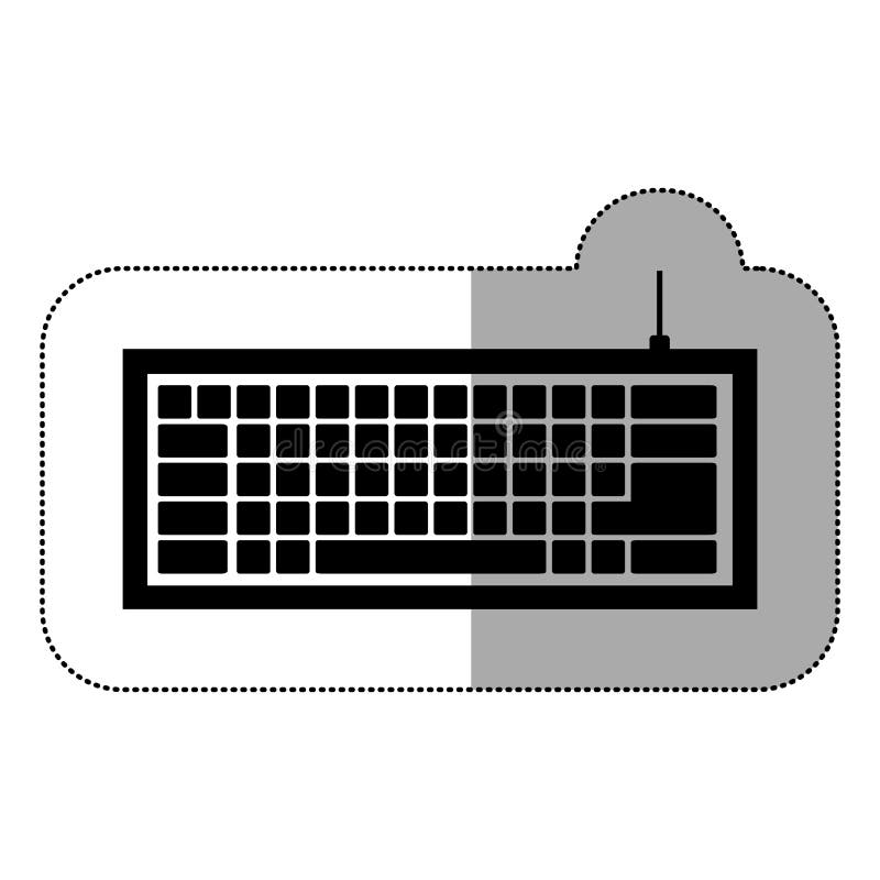 Icona Nera Della Tastiera Di Computer Illustrazione di Stock ...