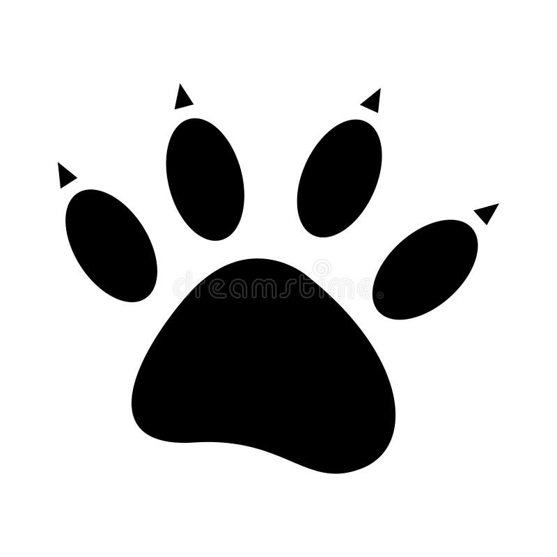 Icona Nera Di Orma Del Cane Della Siluetta Illustrazione di Stock ...