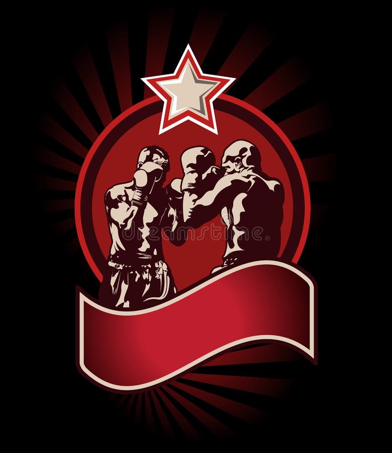 Icona O Emblema Di Pugilato Illustrazione Vettoriale - Illustrazione di ...