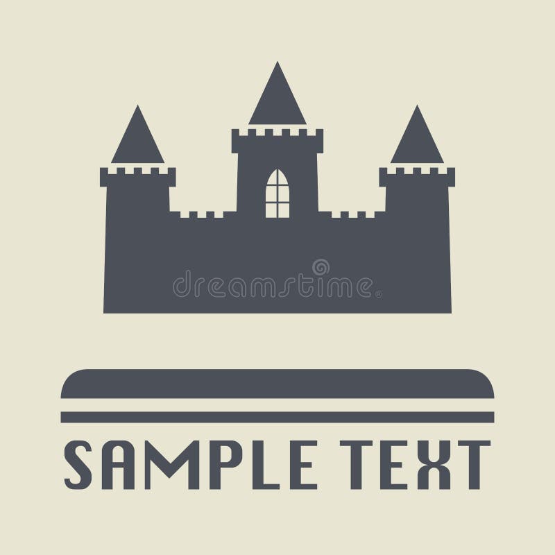 Icona o segno del castello illustrazione vettoriale. Illustrazione di ...