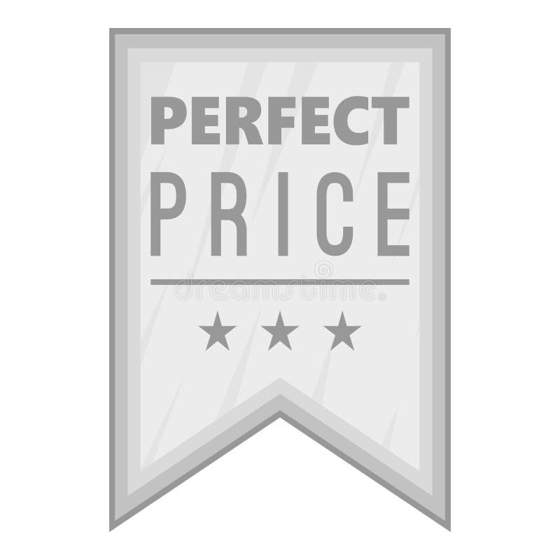Icona Perfetta Di Prezzi Dell'etichetta, Stile Monocromatico ...