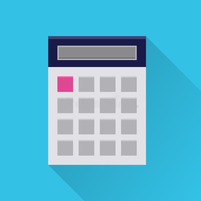 Icona calcolatrice piatta illustrazione vettoriale. Illustrazione di ...
