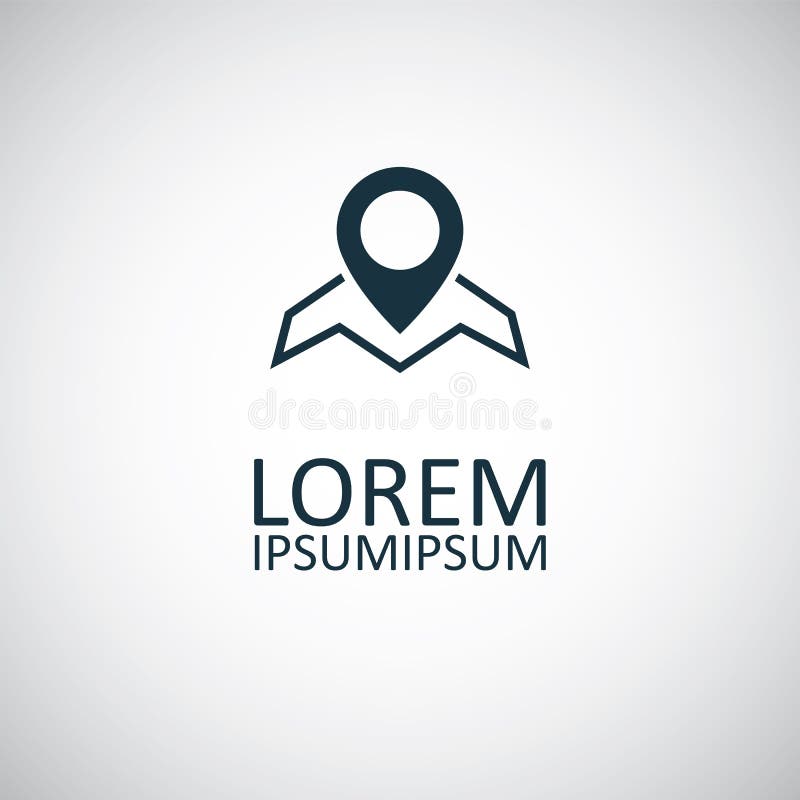 Icona PIN Mappa. Simbolo Semplice Trendy Illustrazione Vettoriale ...