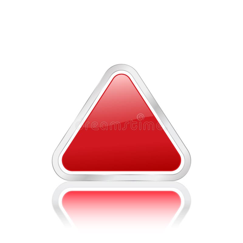Icona Rossa 2 Del Triangolo Illustrazione Vettoriale - Illustrazione di ...