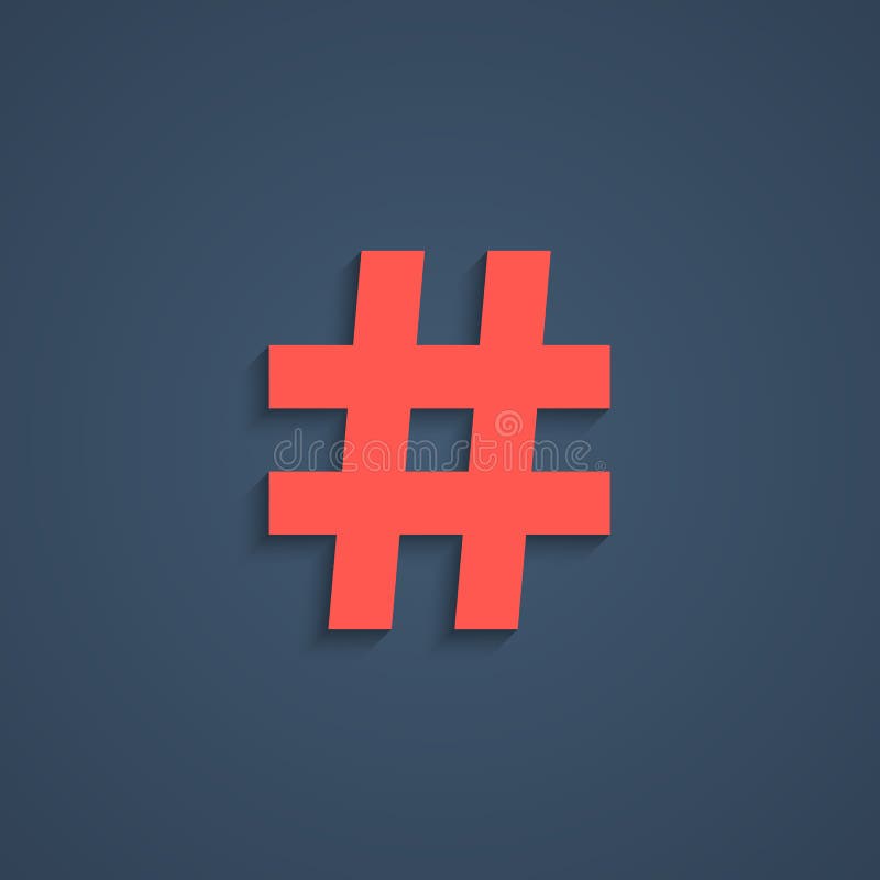 Icona hashtag con notifica illustrazione vettoriale. Illustrazione di ...