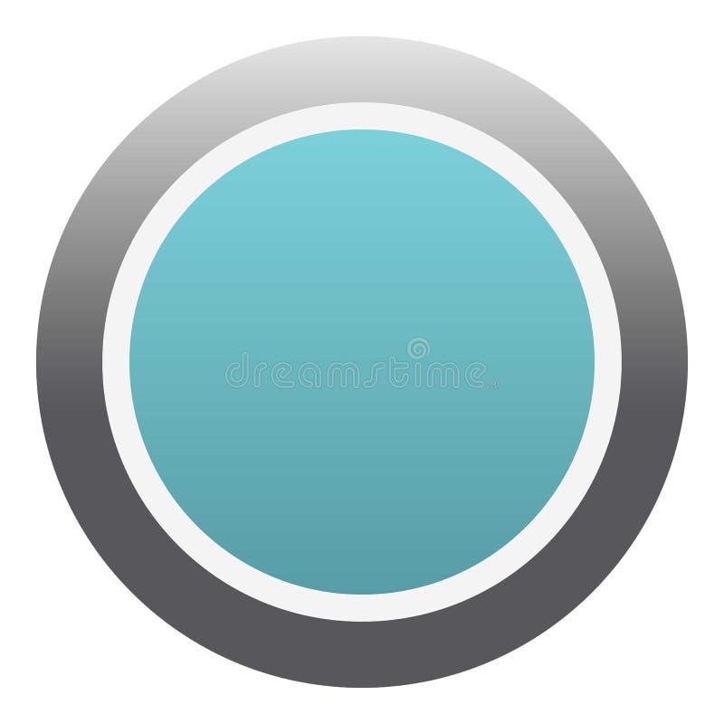 Icona Rotonda Blu Del Bottone, Stile Piano Illustrazione Vettoriale ...