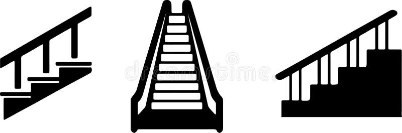 Icona Scala Isolata Su Fondo Bianco Illustrazione di Stock ...