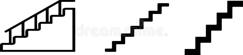 Icona Scala Isolata Su Fondo Bianco Illustrazione di Stock ...