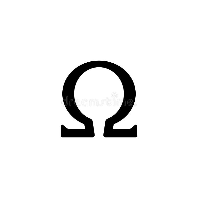 Icona Segno Di Simbolo Di Simbolo Di Omega Illustrazione Vettoriale ...