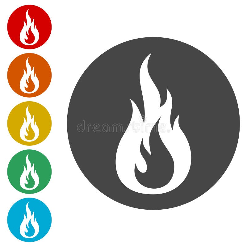 Icona Fuoco Semplice, Simbolo Di Fiamma, Logo Di Fuoco, Silhouette Di ...