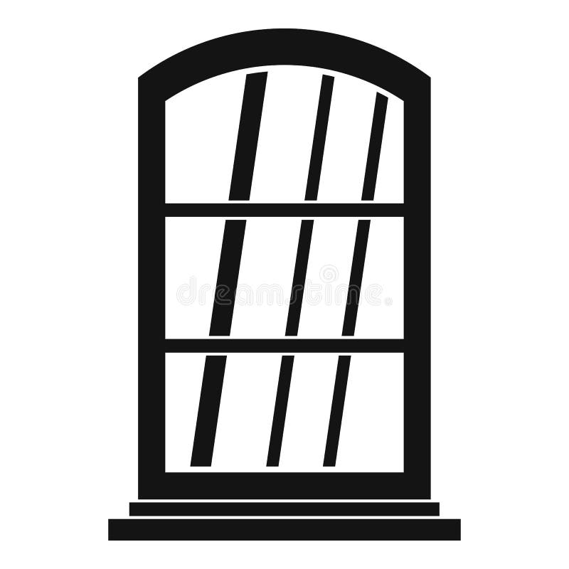 Icona Stretta Bianca Della Finestra Semplice Illustrazione Vettoriale ...