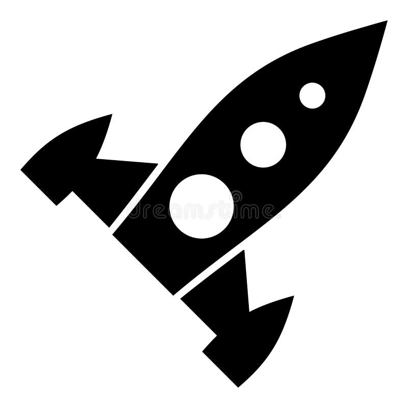 Icona Universale Del Razzo, Stile Del Profilo Illustrazione Vettoriale ...