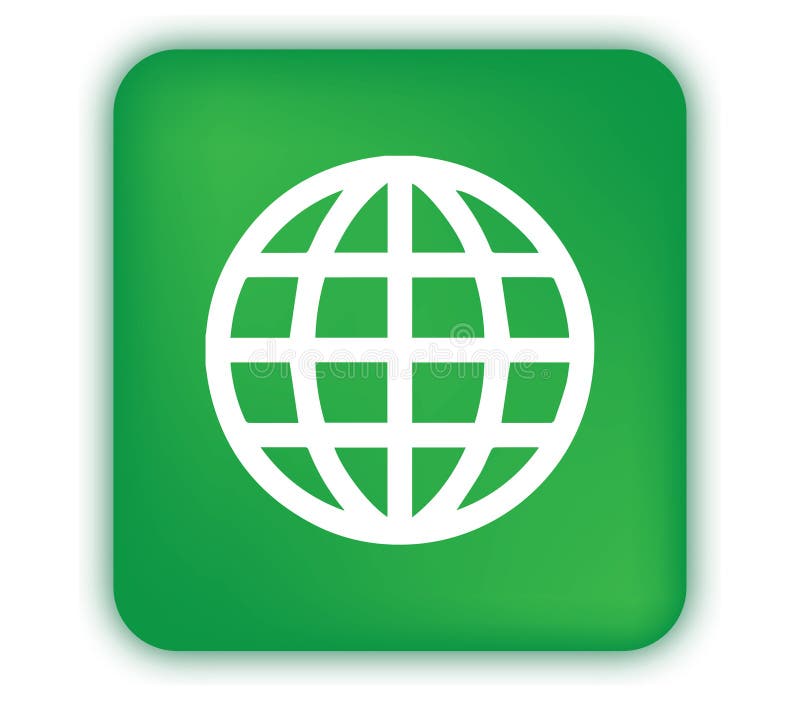 Icona verde del mondo illustrazione di stock. Illustrazione di internet ...