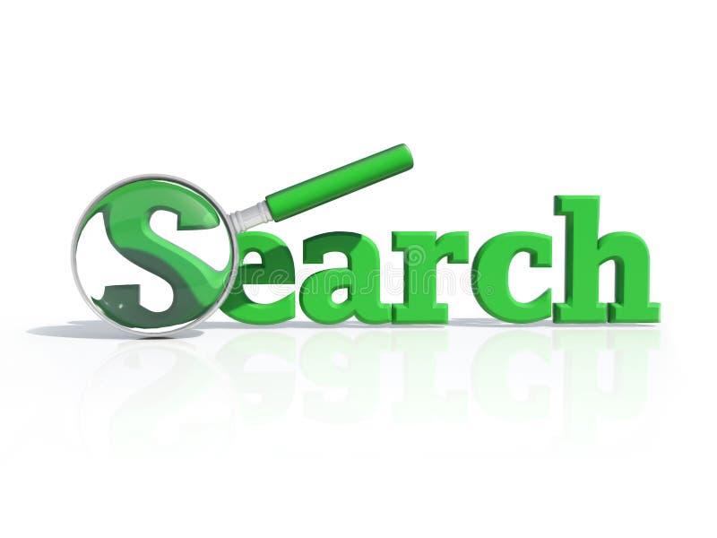 Icona verde di ricerca 3D illustrazione di stock. Illustrazione di ...
